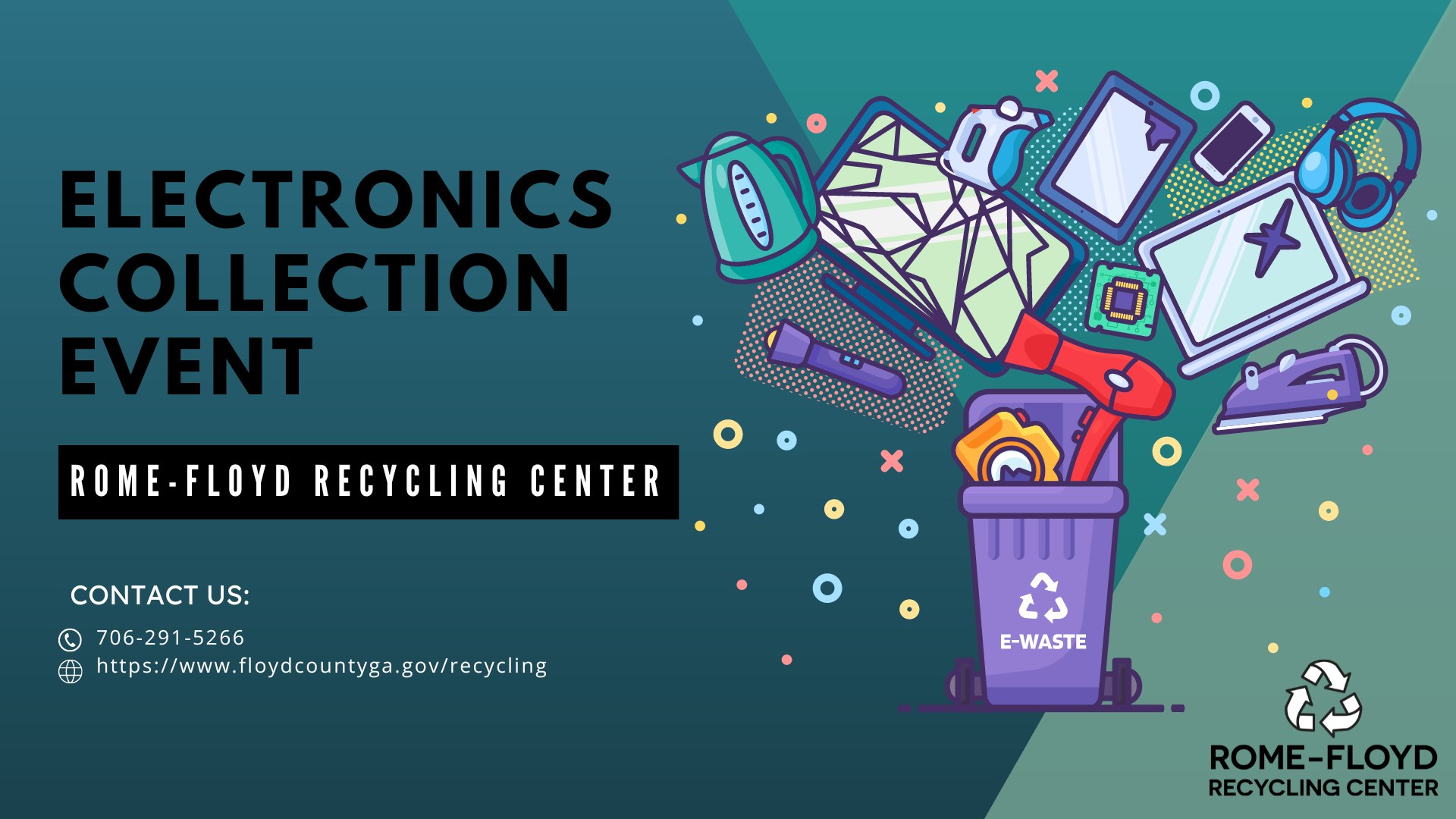 ROME-FLOYD RECYCLING CENTER’S NEXT ELECTRONICS RECYCLING EVENT SET FOR SATURDAY, MARCH 9TH | WLAQ-AM