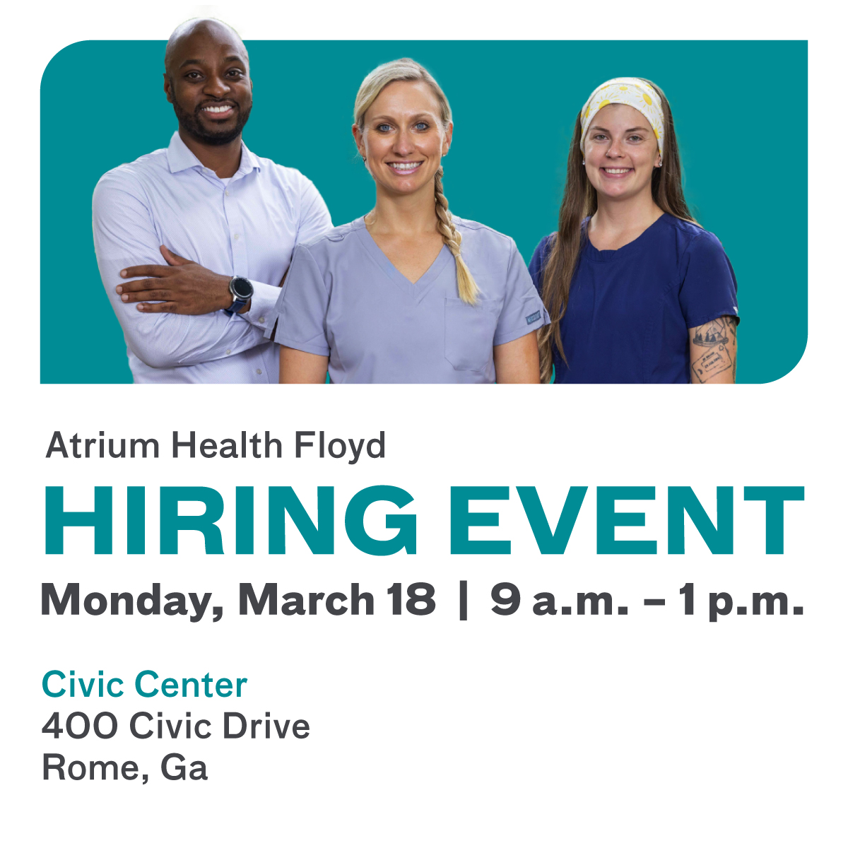 ATRIUM HEALTH FLOYD SCHEDULES JOB FAIR FOR MARCH 18TH | WLAQ-AM