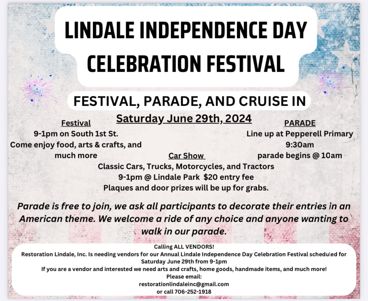 LINDALE INDEPENDENCE DAY CELEBRATION FESTIVAL SET FOR JUNE 29TH | WLAQ-AM