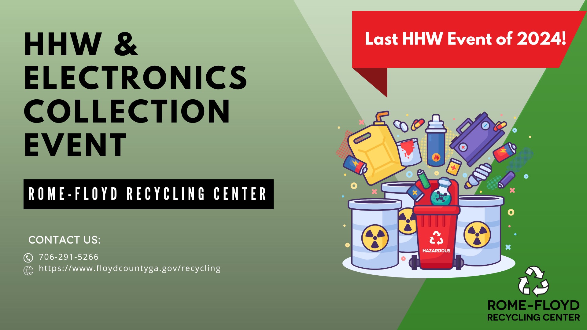 ROME-FLOYD RECYCLING CENTER TO HOST HOUSEHOLD HAZARDOUS WASTE AND ELECTRONICS RECYCLING EVENT ON ...
