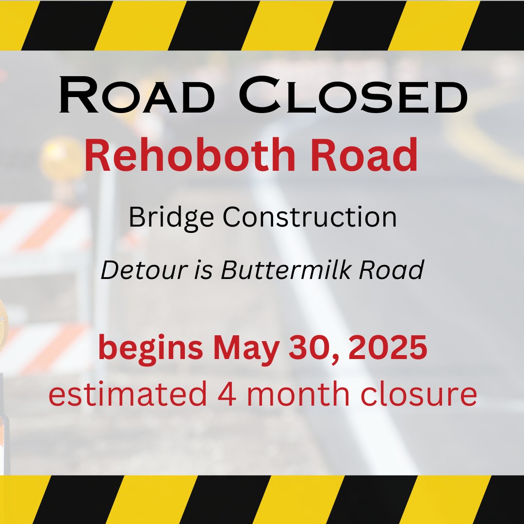 REHOBOTH ROAD CLOSING THIS WEEK | WLAQ-AM