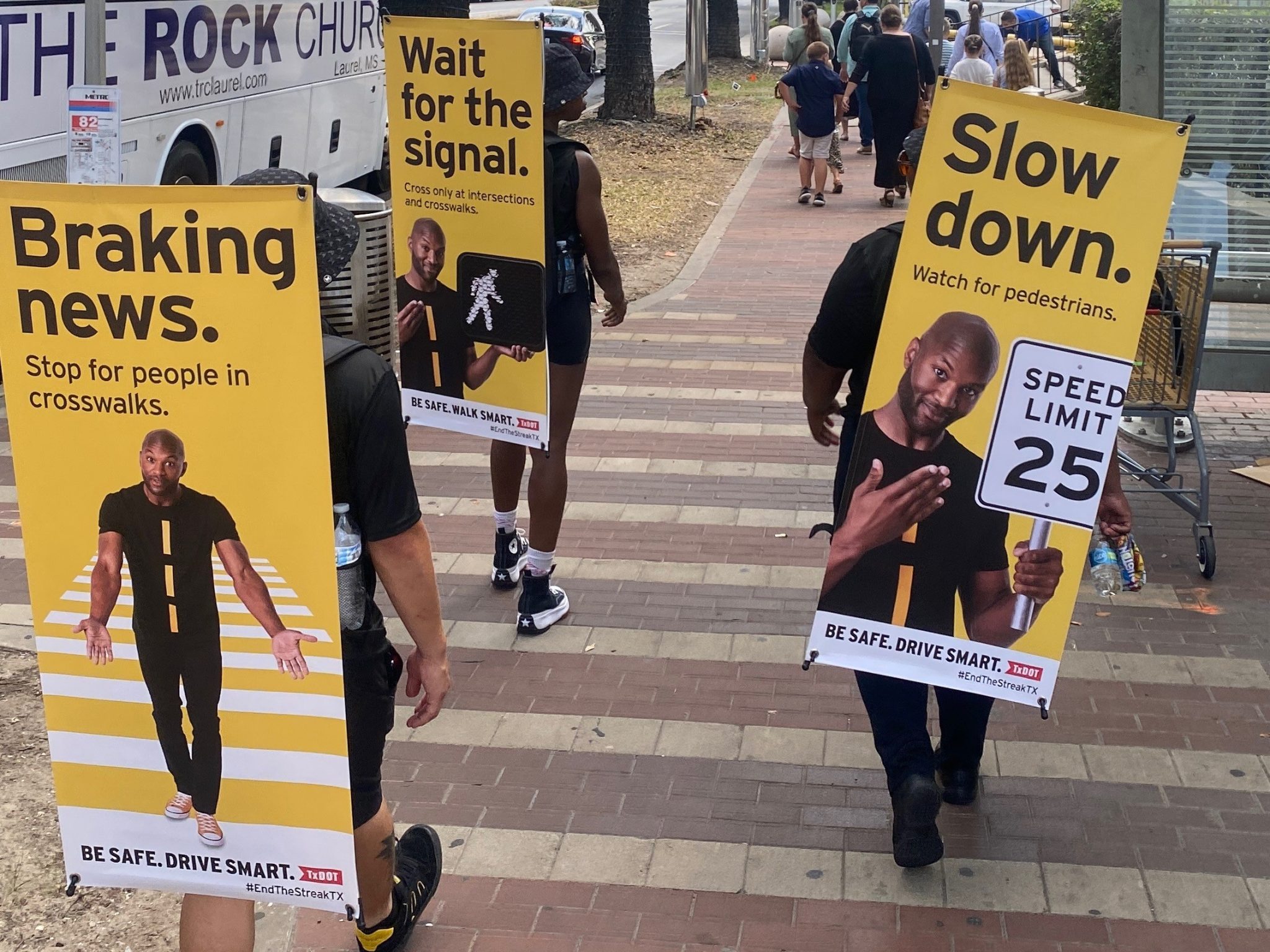 TXDOT Launches ‘Be Safe. Drive Smart’ Campaign with Walking Human Billboards | News Talk WBAP-AM