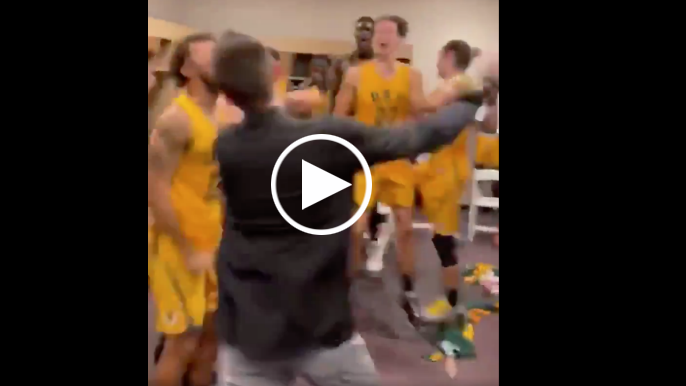 USF Dons go wild in locker room after shocking upset of No. 4 Virginia ...